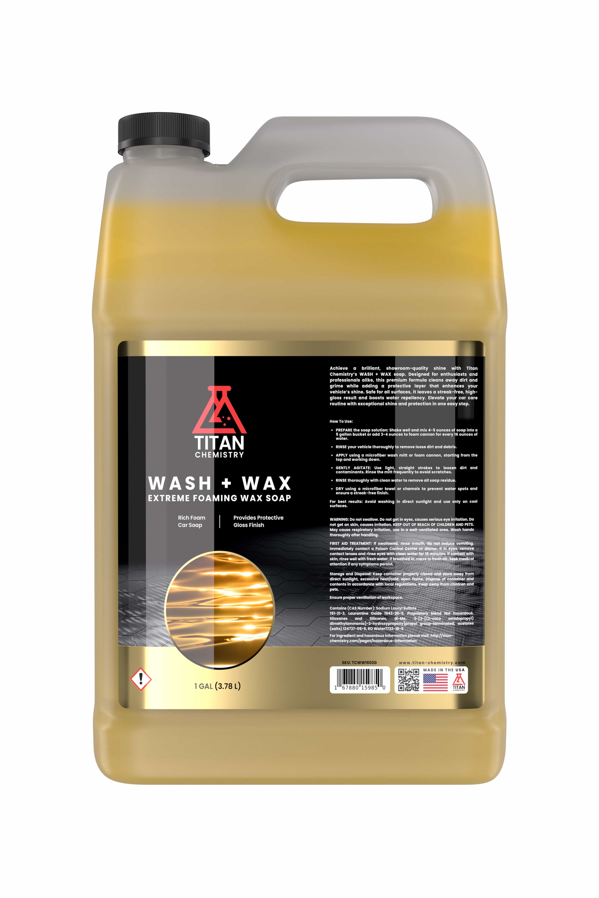 Wash + Wax - Extreme Foaming Wax Soap – TITAN CHEMISTRY